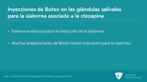 Manejo de la sialorrea asociada a la clozapina - Instituto de ...